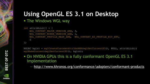 OpenGL 4.5 Update for NVIDIA GPUs | PPT