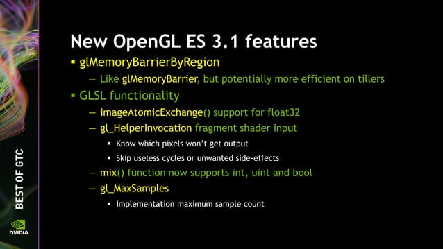 OpenGL 4.5 Update for NVIDIA GPUs | PPT