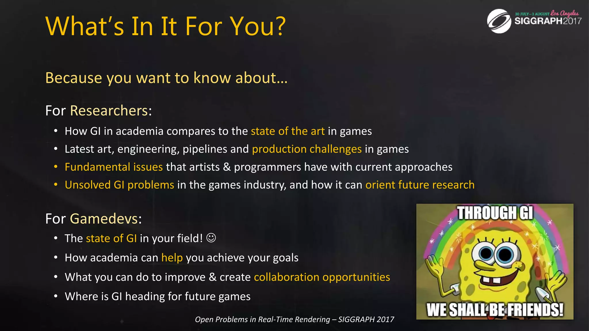 Past, Present and Future Challenges of Global Illumination in Games | PPTX