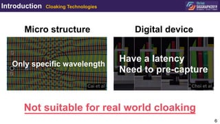A Design for Optical Cloaking Display - SIGGRAPH 2019 Experience ...