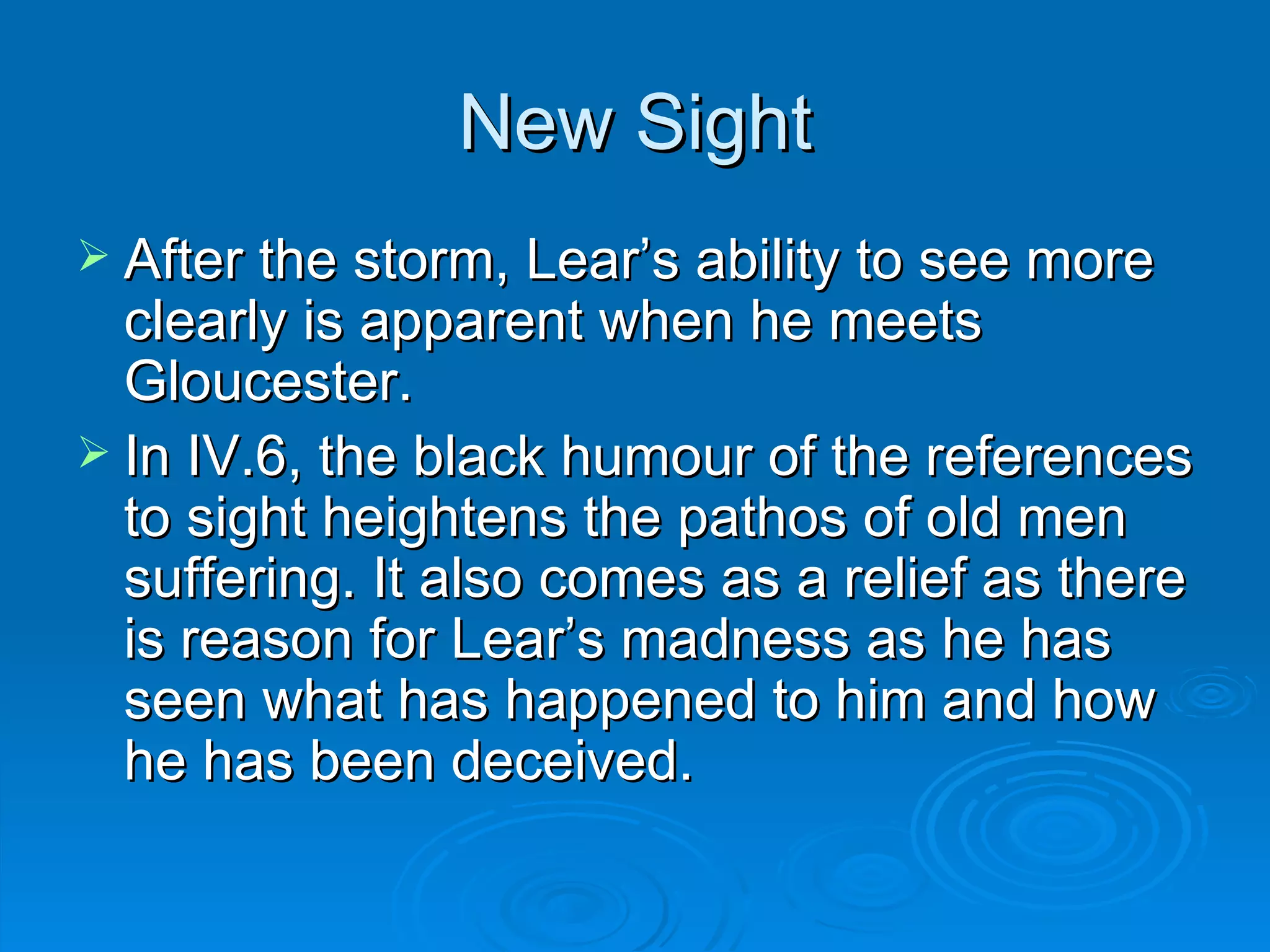 Sight and blindness in king lear | PPT