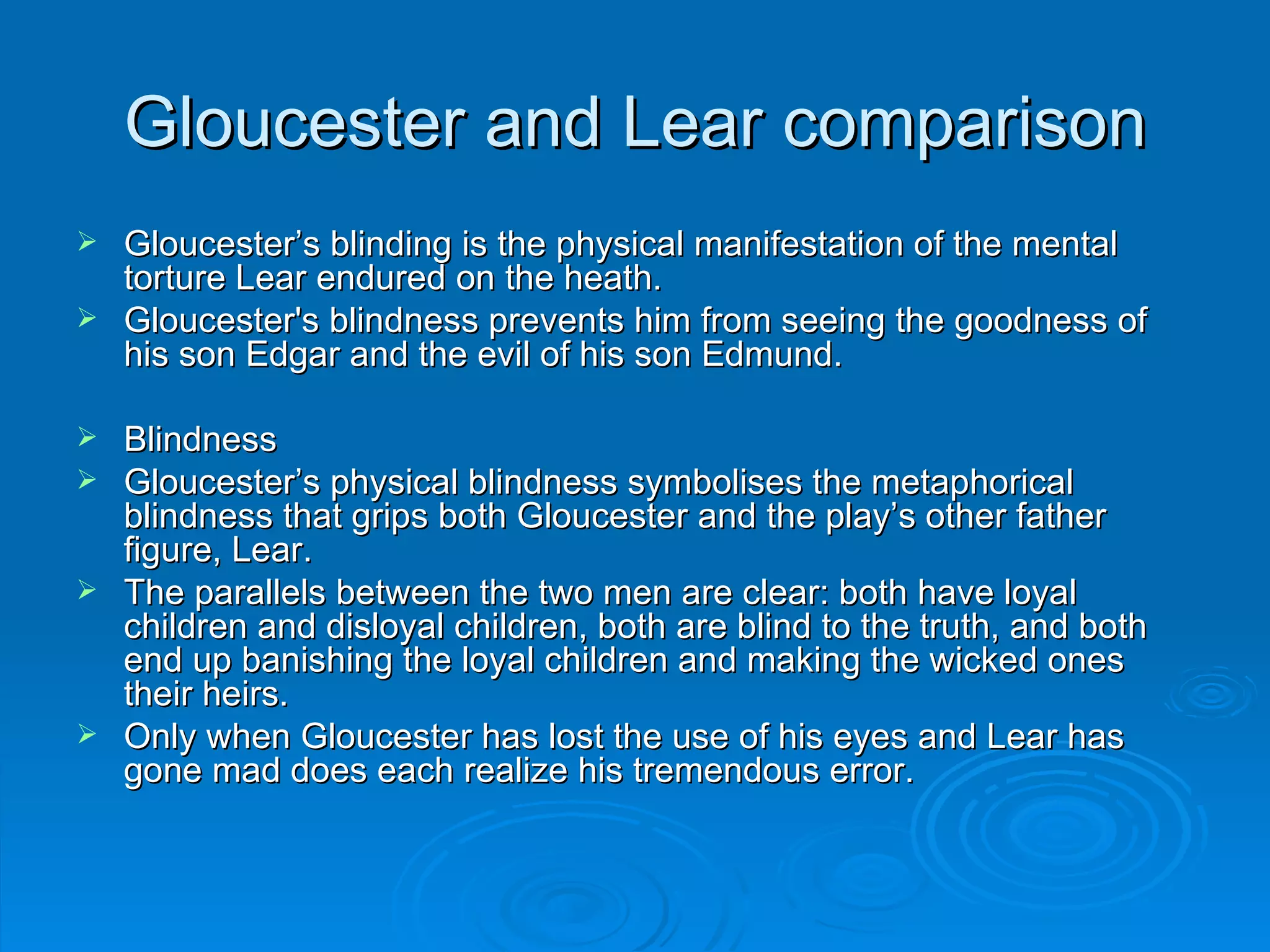Sight and blindness in king lear | PPT