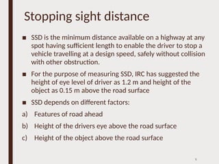 Analysis of Stopping sight distance and Overtaking Sight Distance .pptx