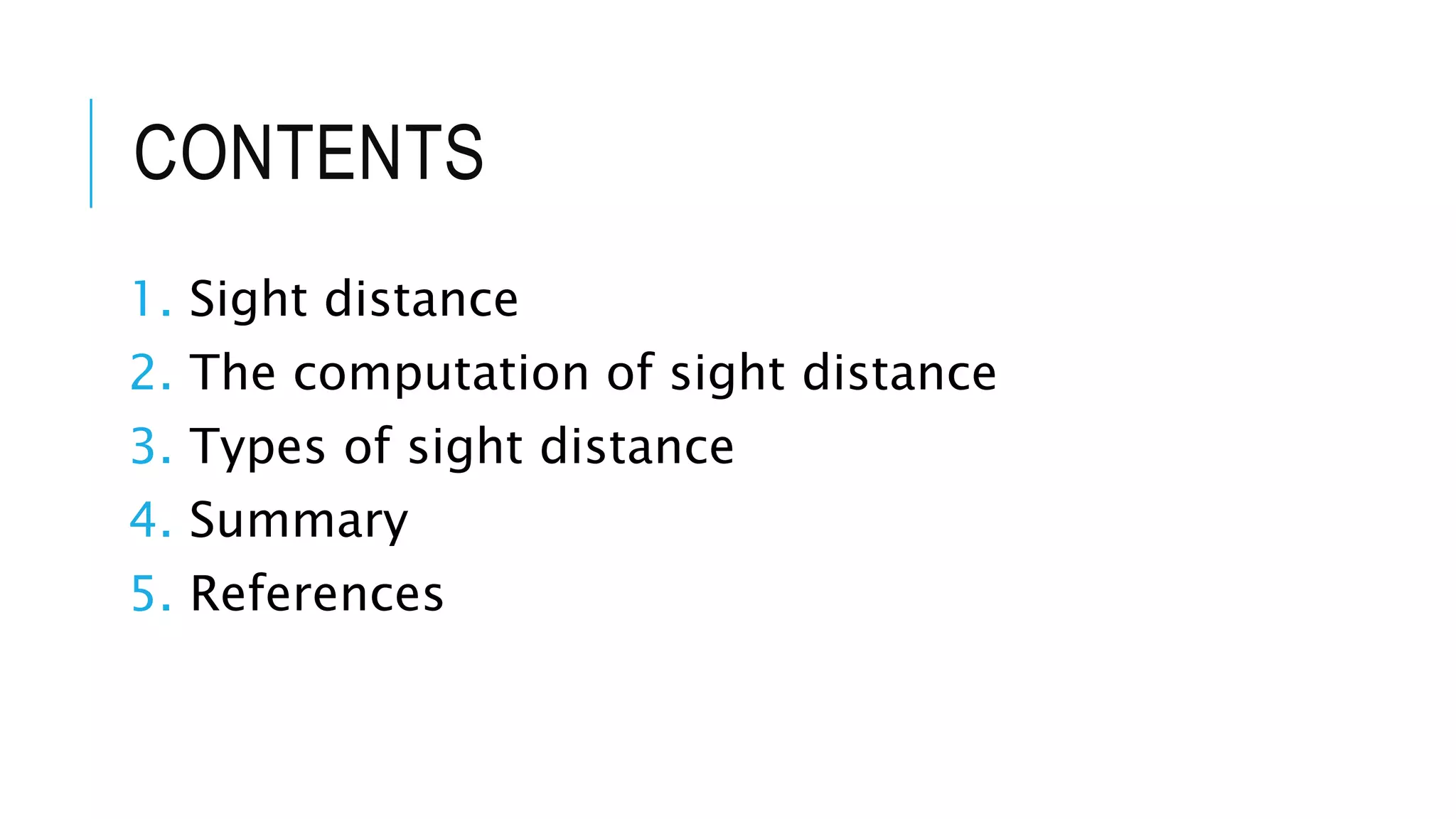Sight distance | PPTX