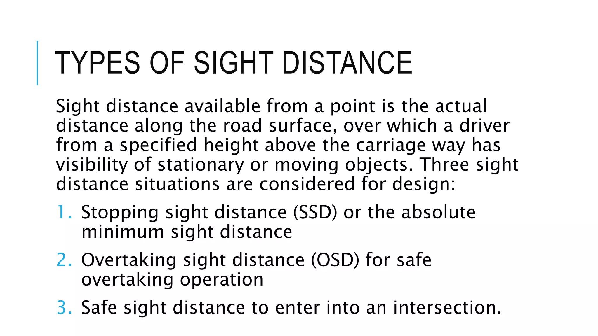 Sight distance | PPTX