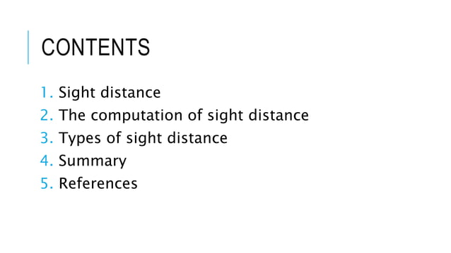 Sight distance | PPTX | Physics | Science