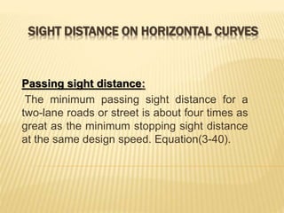 Sight distance and road allignment | PPTX