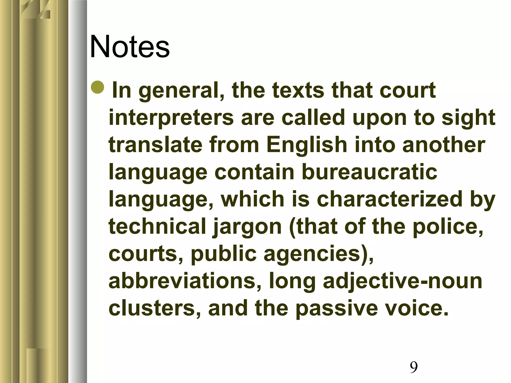 Sight interpreting - sight translation | PPT | Programming Languages ...