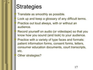 Sight interpreting - sight translation | PPT | Programming Languages ...