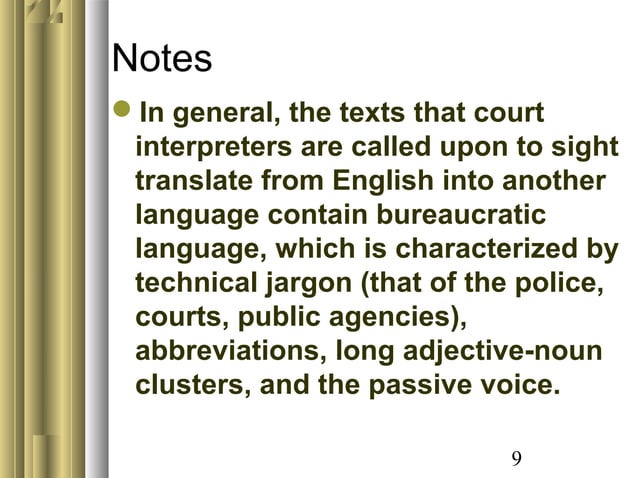 Sight interpreting - sight translation | PPT | Programming Languages ...