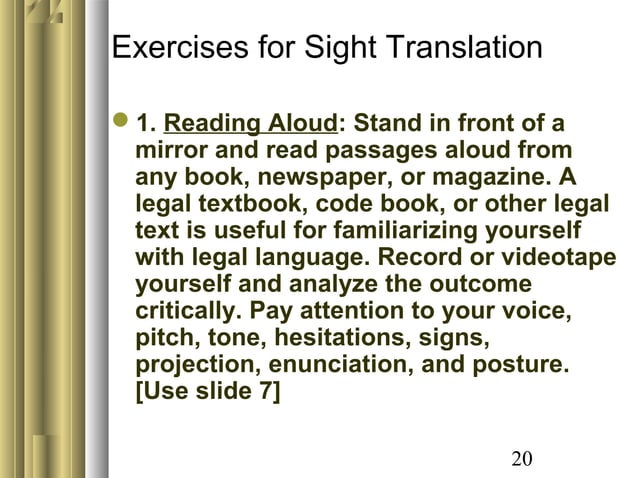 Sight interpreting - sight translation | PPT