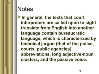 Sight interpreting - sight translation | PPT