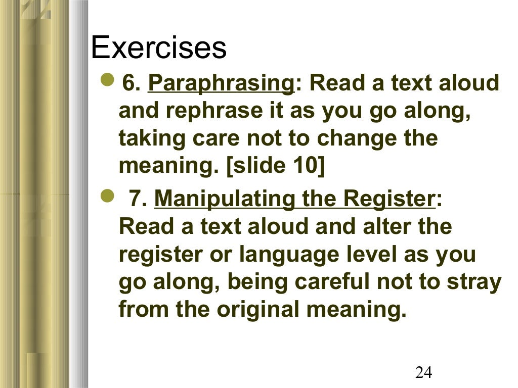 Sight interpreting - sight translation