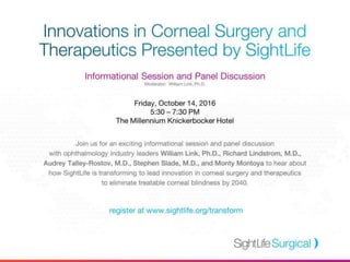 Anterior Segment Company Showcase - SightLife | PPTX