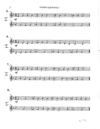 Sight reading 1 6 | PDF