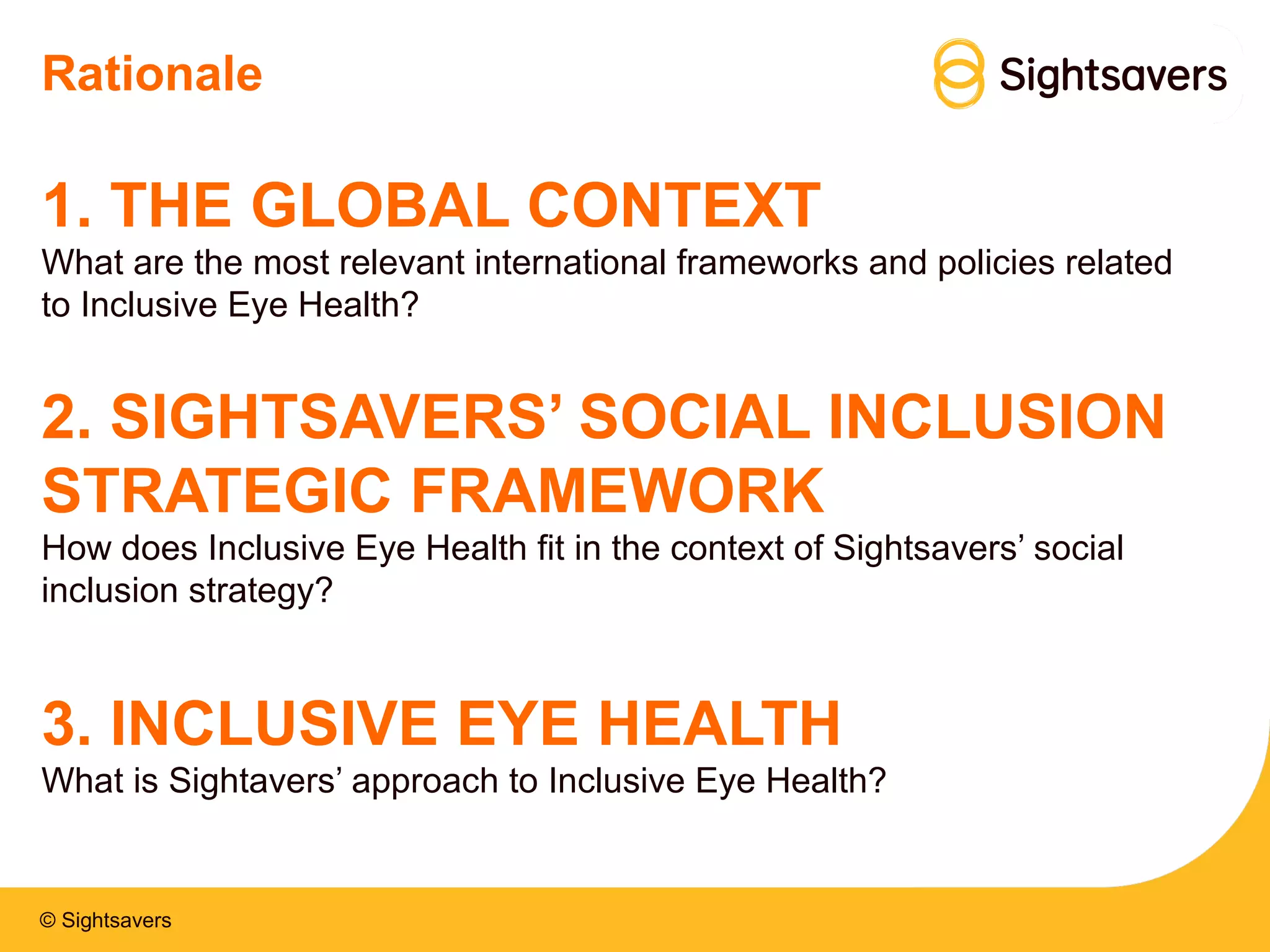Sightsavers' approach to inclusive eye health | PPT
