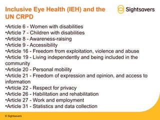 Sightsavers' approach to inclusive eye health | PPT