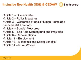 Sightsavers' approach to inclusive eye health | PPT