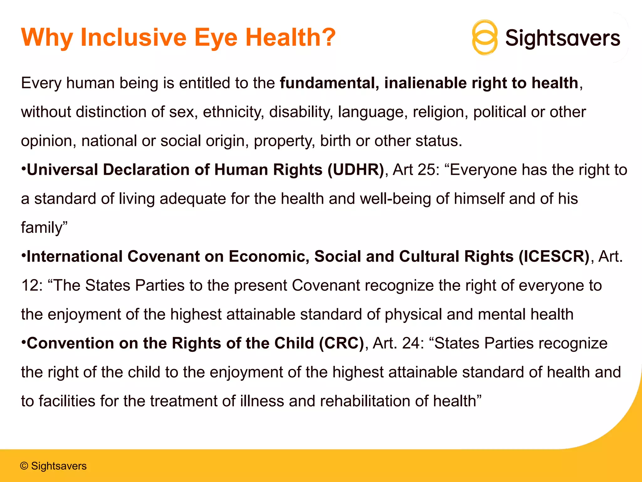 Sightsavers' approach to inclusive eye health | PPT