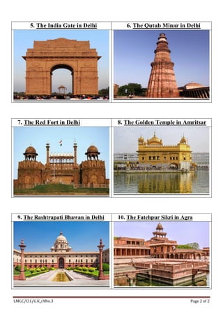 Sight Seeing In India, monuments in India | PDF