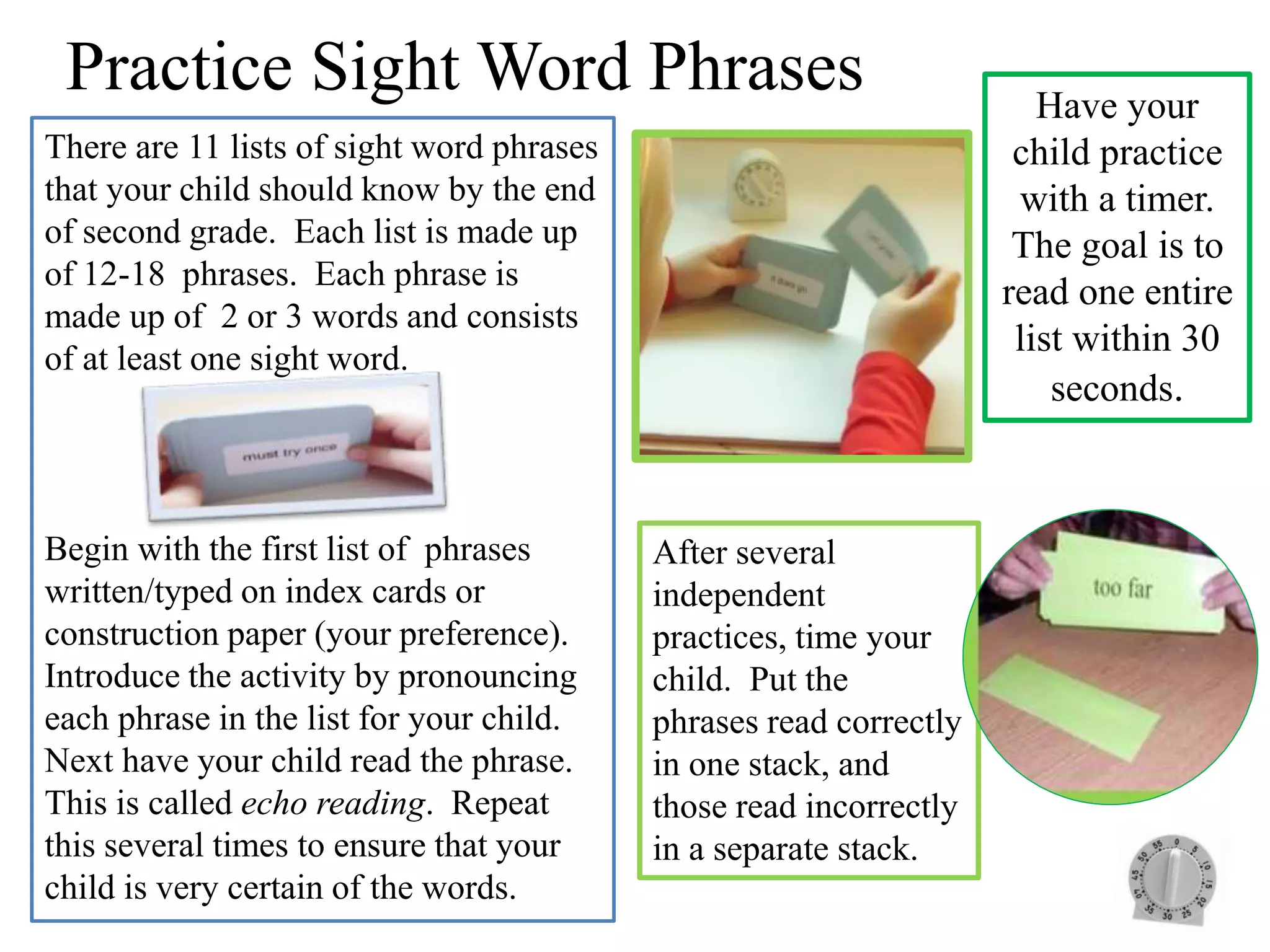Sight Word Phrases Teaching Presentation | PPTX
