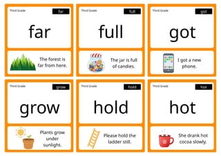 Third Grade Sight Words Learning Presentation with Examples | PPTX