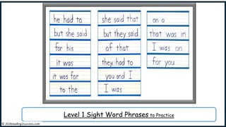 Building Reading Fluency - Sight Words and Phrases | PDF