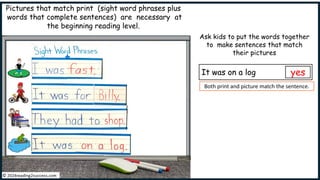 Building Reading Fluency - Sight Words and Phrases | PDF