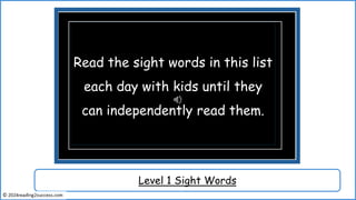 Building Reading Fluency - Sight Words and Phrases | PDF