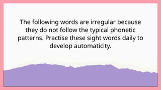 Sight Words English Presentation Colorful Handwriting Lines.pptx