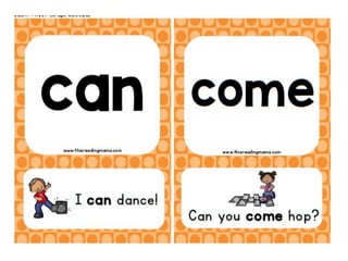 Sight words level 1 sentences | PPTX