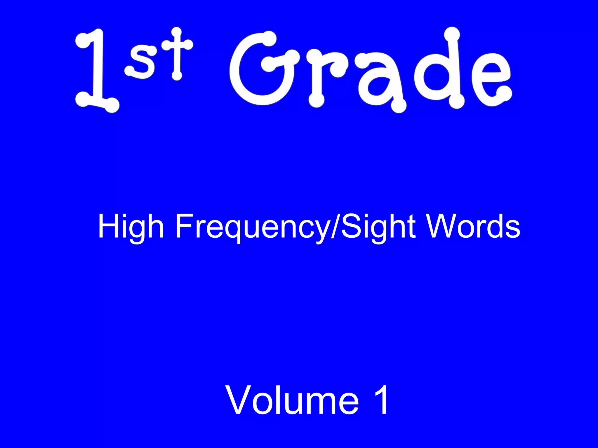 Sight words vol 1 | PPT