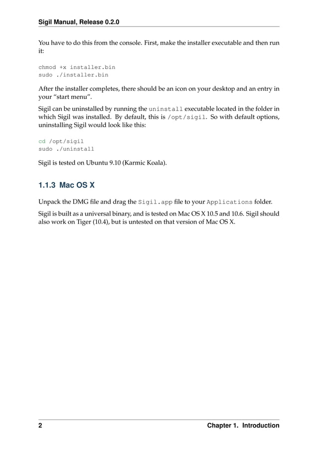 Sigil 0.2.0-manual | PDF