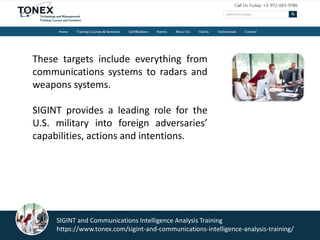 Communications Intelligence Analysis, SIGINT Training | PPTX