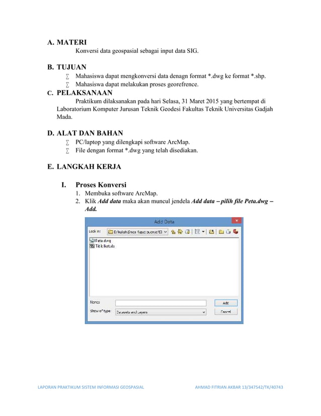 Sig konversi cad & georeference | PDF