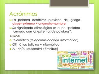 Siglas y acronimo | PPTX