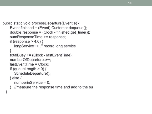 Single server queue (Simulation Project) | PPTX | Programming Languages ...
