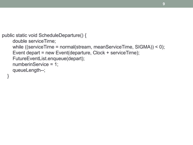 Single server queue (Simulation Project) | PPTX | Programming Languages ...