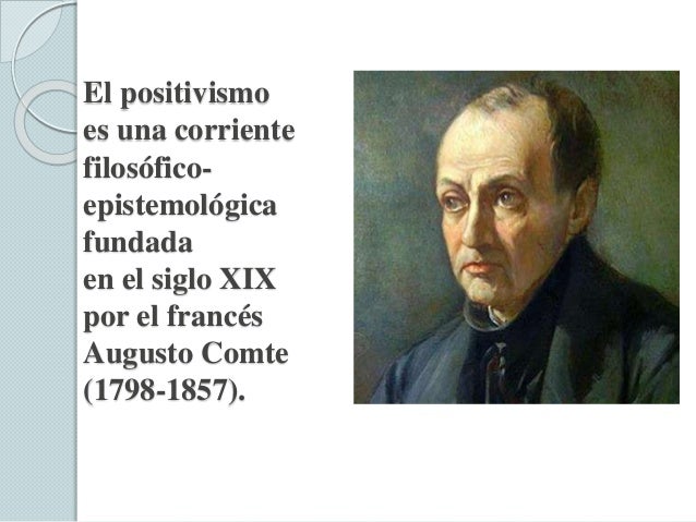 SIGLO XIX EL POSITIVISMO