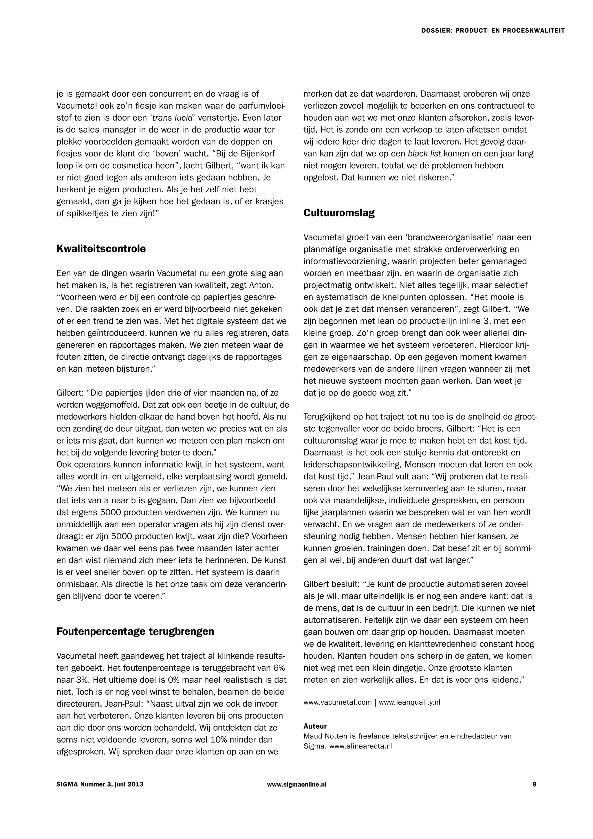 lean als motor van verbetering organisatie- en proceskwaliteit | PDF