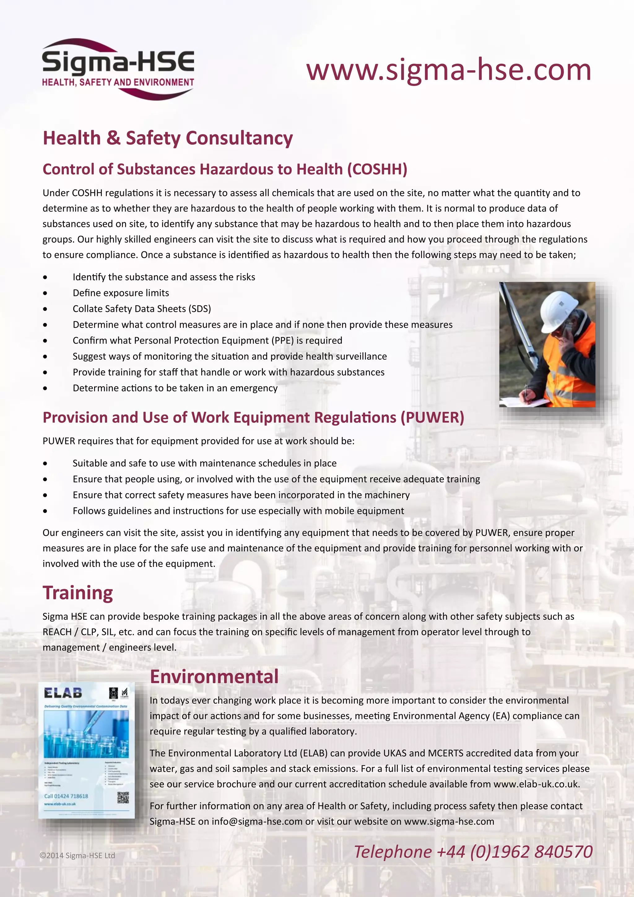 GLOBAL PROCESS SAFETY COMPLIANCE STARTS HERE WITH SIGMA-HSE | PDF ...