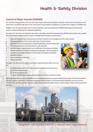 GLOBAL PROCESS SAFETY COMPLIANCE STARTS HERE WITH SIGMA-HSE | PDF ...