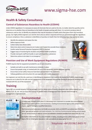 GLOBAL PROCESS SAFETY COMPLIANCE STARTS HERE WITH SIGMA-HSE | PDF ...
