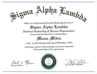 Sigma alpha lambda certificate | PPT