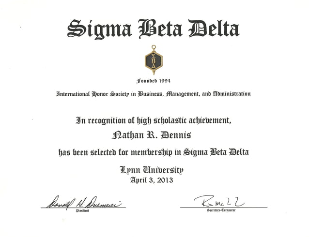 Sigma Beta Delta | PDF