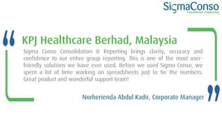 Sigma Conso Consolidation & Reporting | PPT