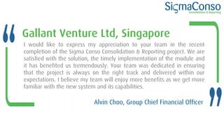 Sigma Conso Consolidation & Reporting | PPT