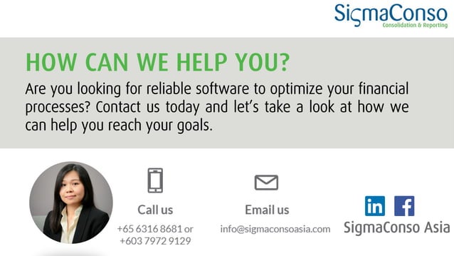 Sigma Conso Consolidation & Reporting | PPT