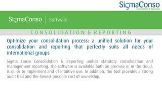 Sigma Conso Consolidation & Reporting | PPT