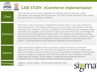 Corporate Presentation Sigma Infosolutions | PPT